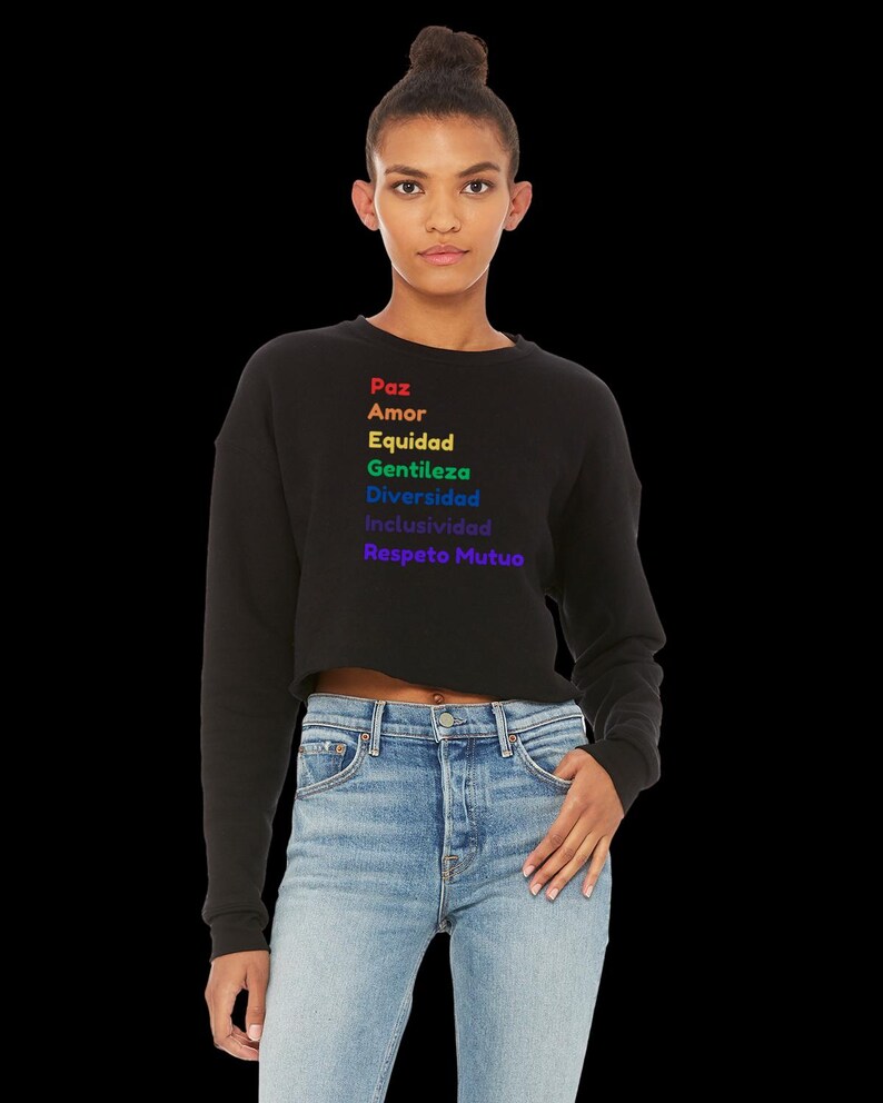 Pride is Pride in Any Language Ladies' Cropped Fleece Crew - Etsy