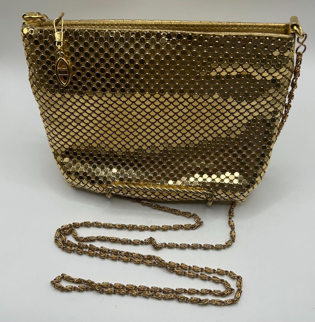 Vintage Gold Mesh Metallic Gold Evening Shoulder Bag - Etsy