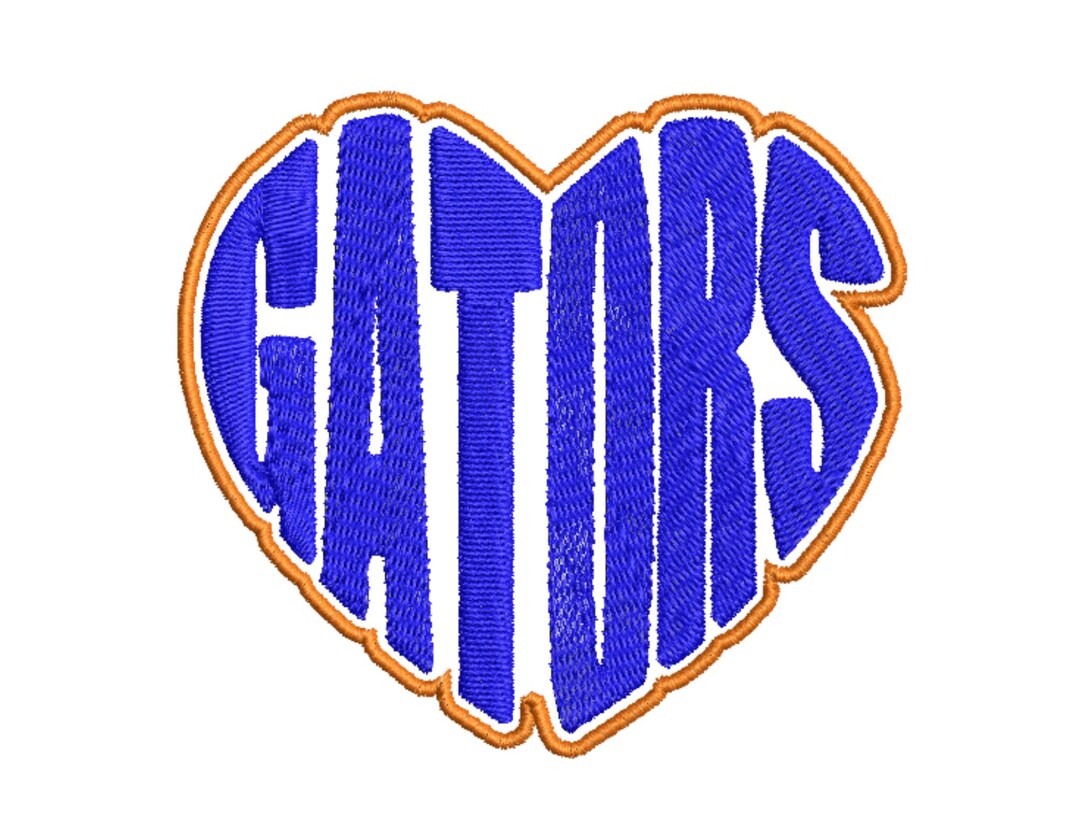 We Heart the Gators College Inspired Embroidered Iron on Patch Flordia ...