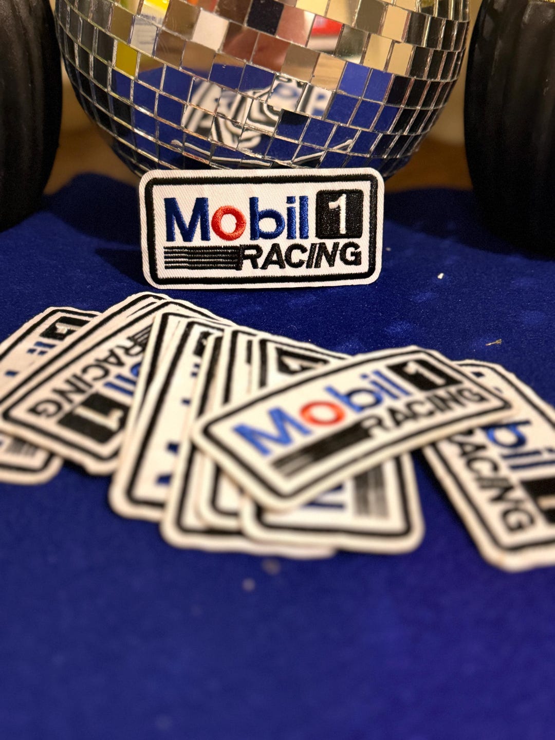Retro Racing Team Inspired Mobil 1 Embroidered Patch Racing Patch ...