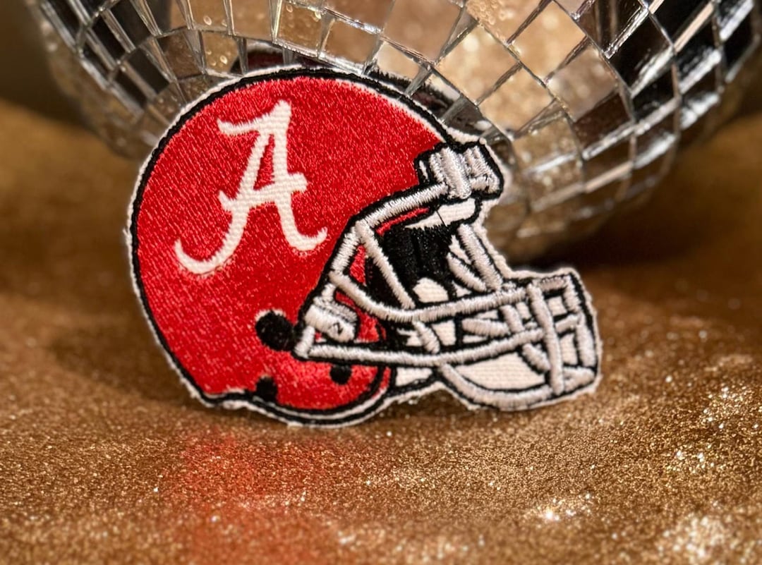 Bama Crimson Tide Helmet Embroidered Patch Alabama Football Fan Patch ...