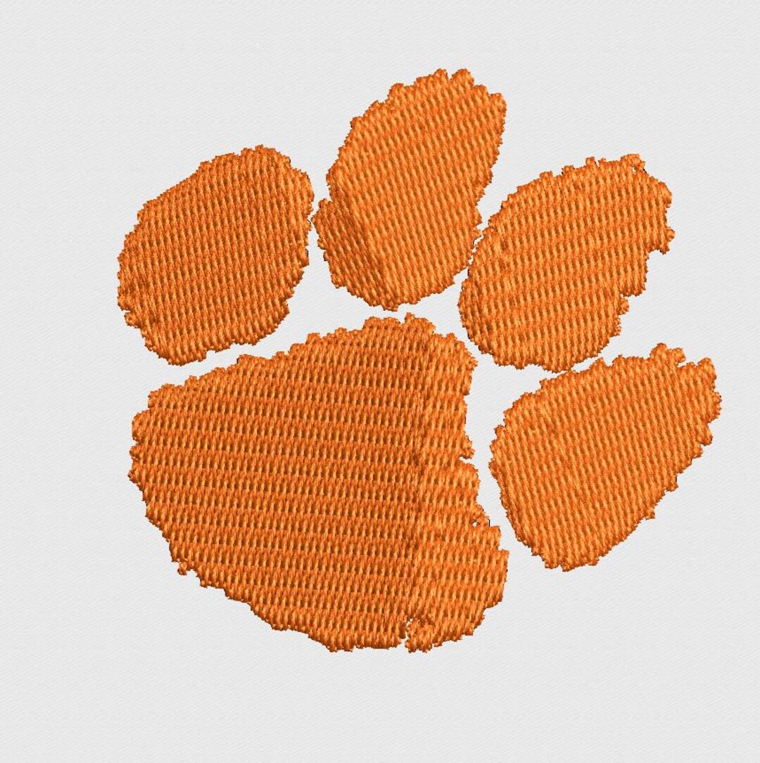 Tiger Paw Clemson Embroidered Iron on Patch Fan Patch Clemson College ...