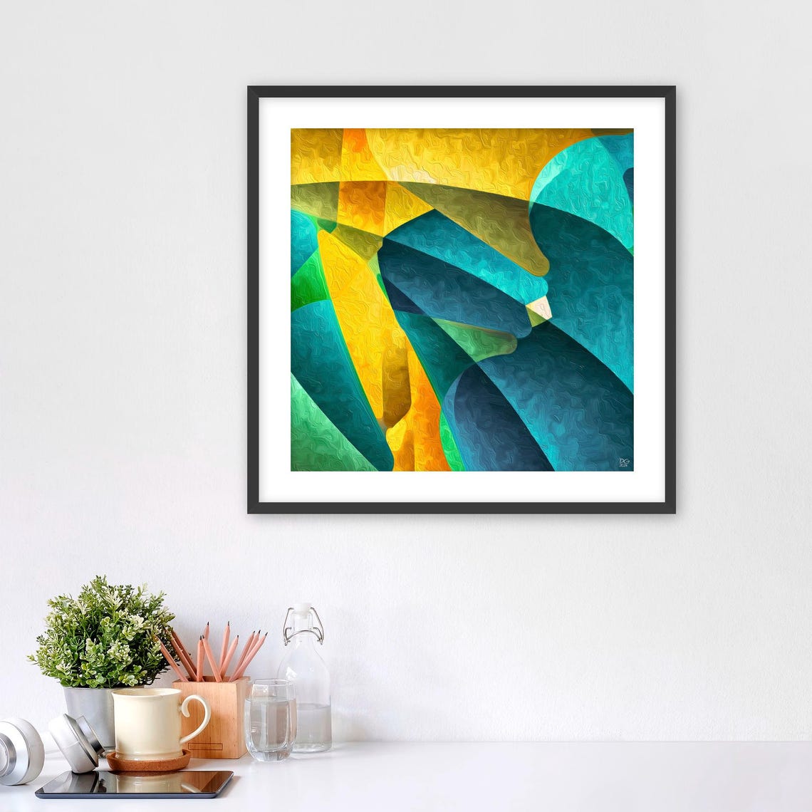 Fine Art Paper Print “jetway in Teal” | Abstract Expressionism | Modern ...