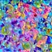Canvas Print “misregistration in Cobalt and Coral” | Abstract ...