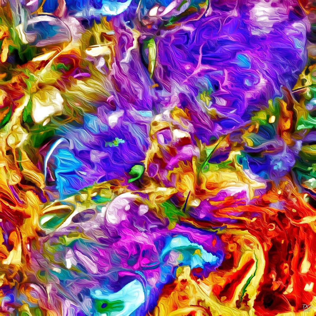 Fine Art Paper Print “the Raucous Flood” | Abstract Expressionism ...