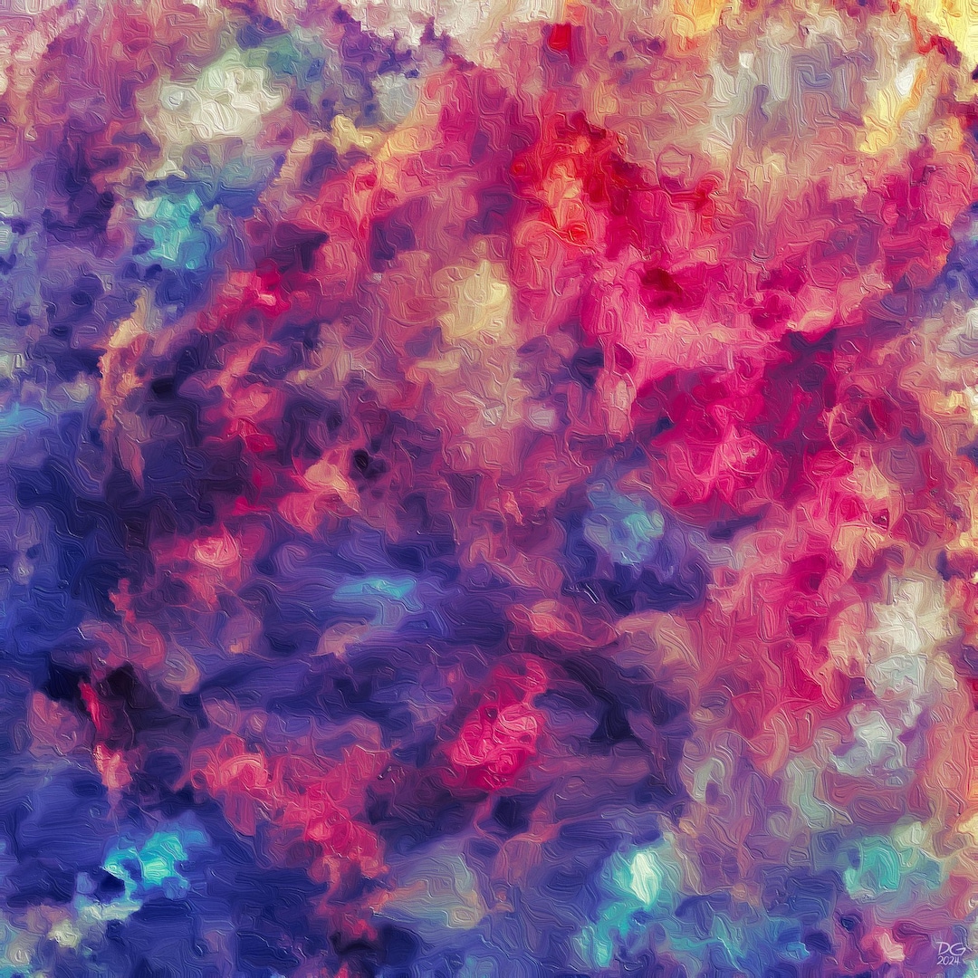 Fine Art Paper Print “axiom in Midnight and Rouge” | Abstract ...