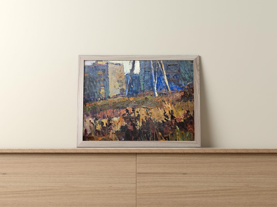 Vintage Oil Painting, Artist Puchkov A., Autumn Forest Light – an Urban ...