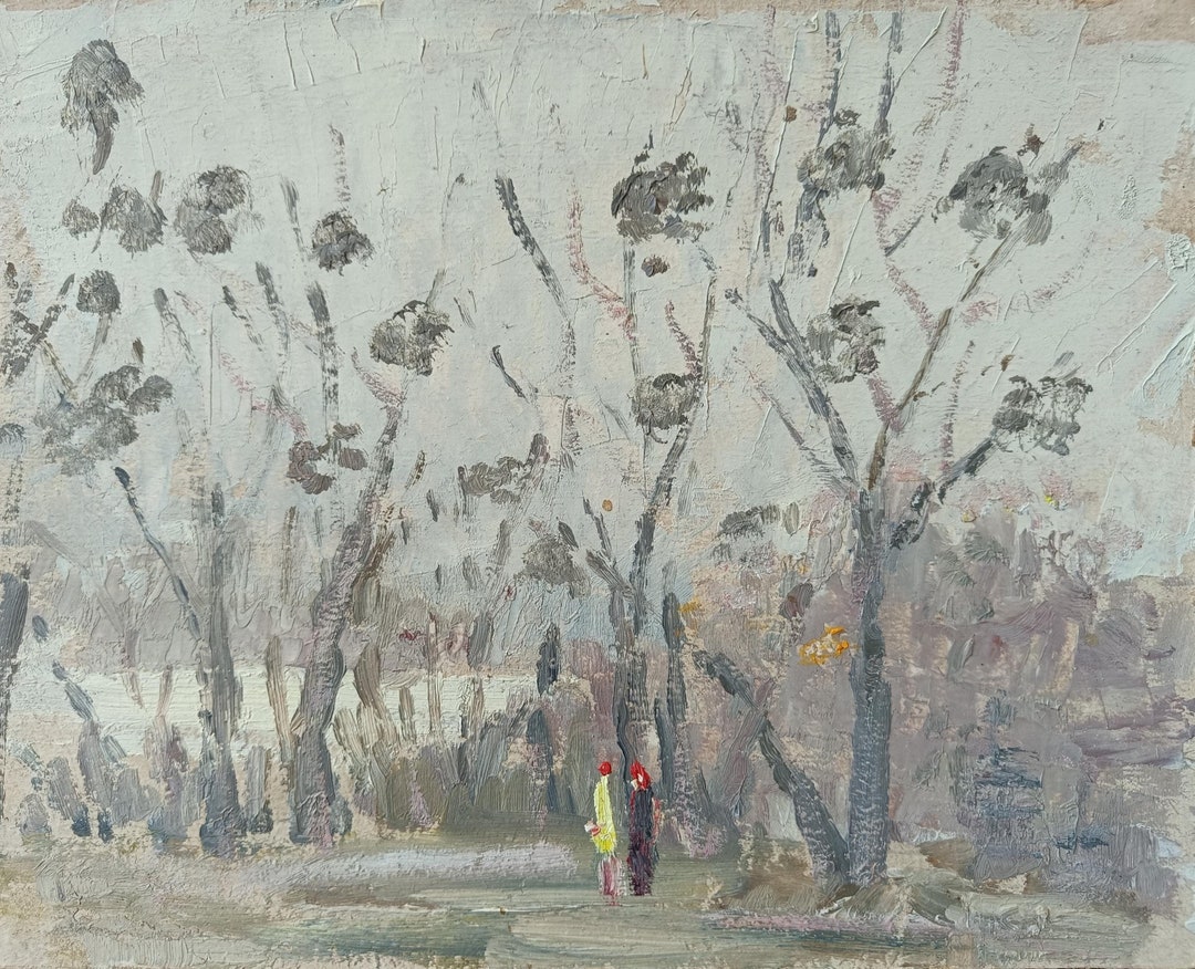 Vintage Park Oil Painting, Ukrainian Impressionism, 1986 - Etsy