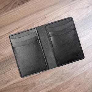 Handmade Leather Vertical Wallet V2 – Classic, Minimalist Genuine ...