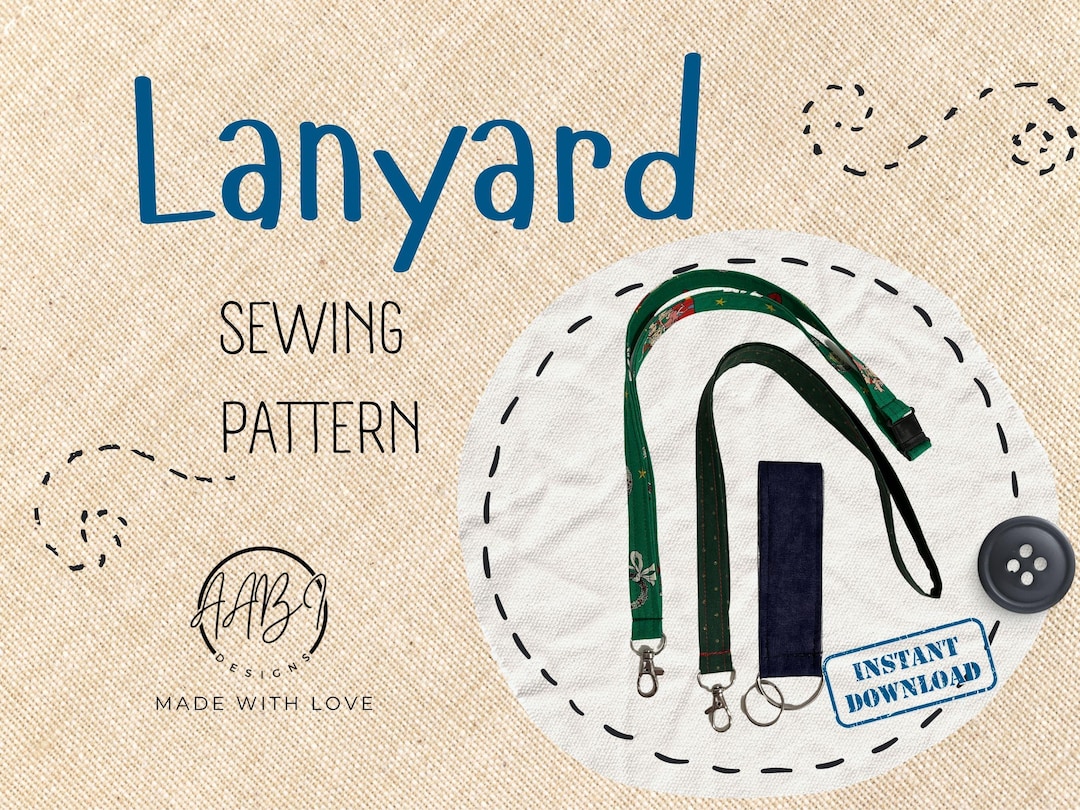 Lanyard Sewing Pattern | PDF Digital Download | How to Make a Fabric ...