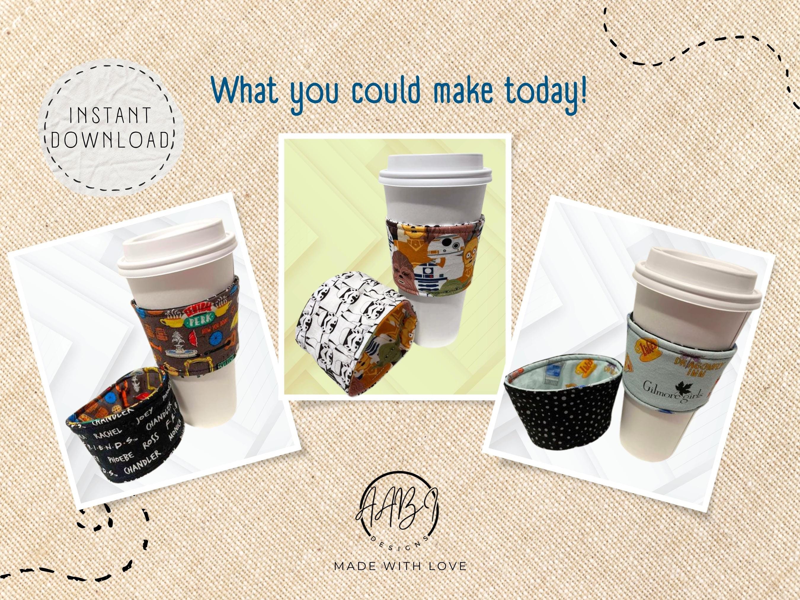 Coffee Cozy Sewing Pattern | PDF Digital Download | Reversible | How to ...