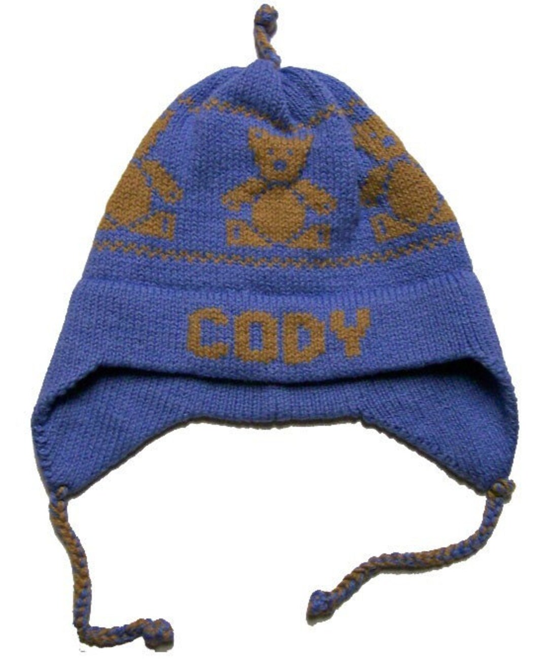 Personalized Earflap Hat - Teddy Bears - Etsy