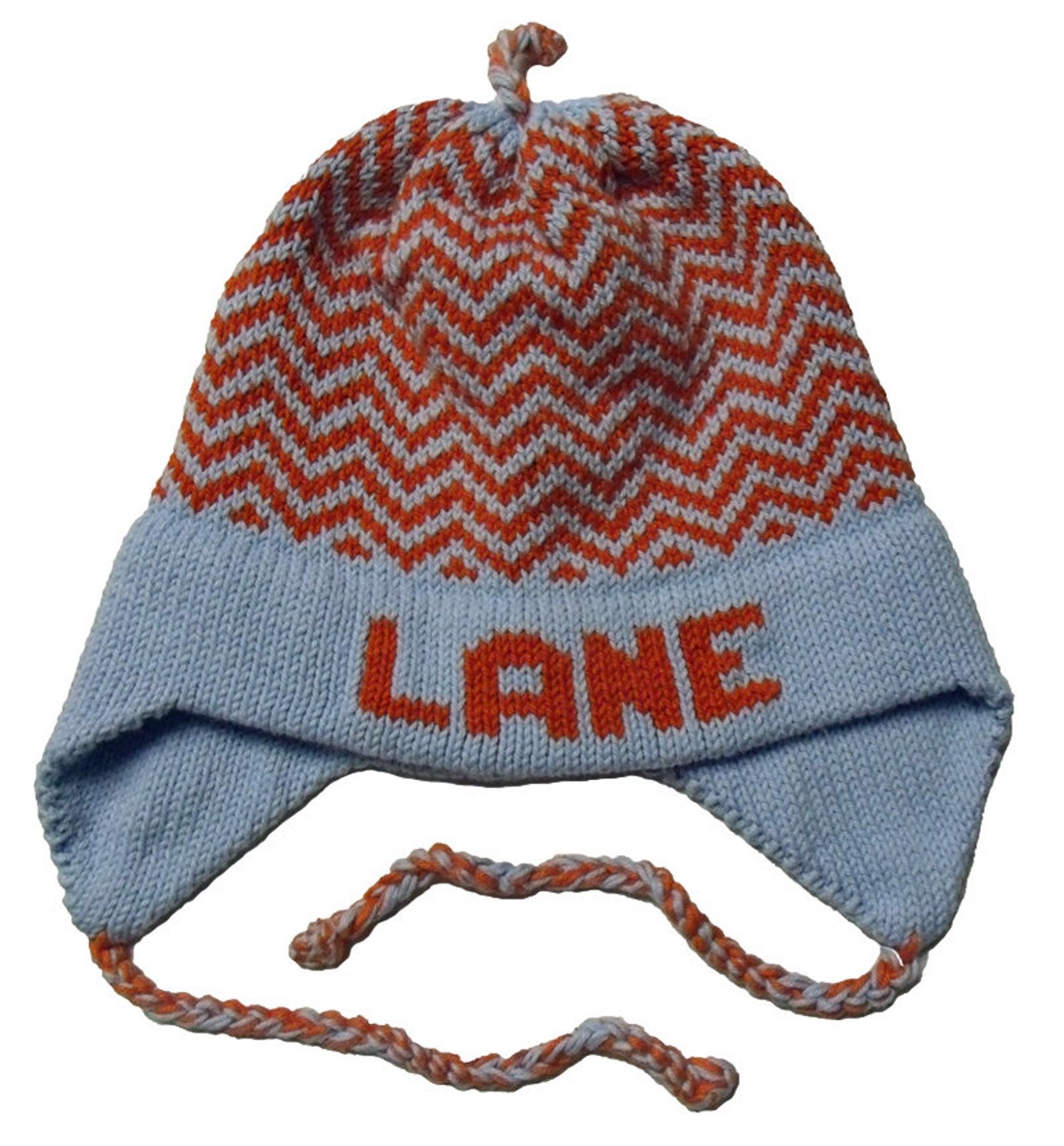 Personalized Earflap Hat - Chevron - Etsy