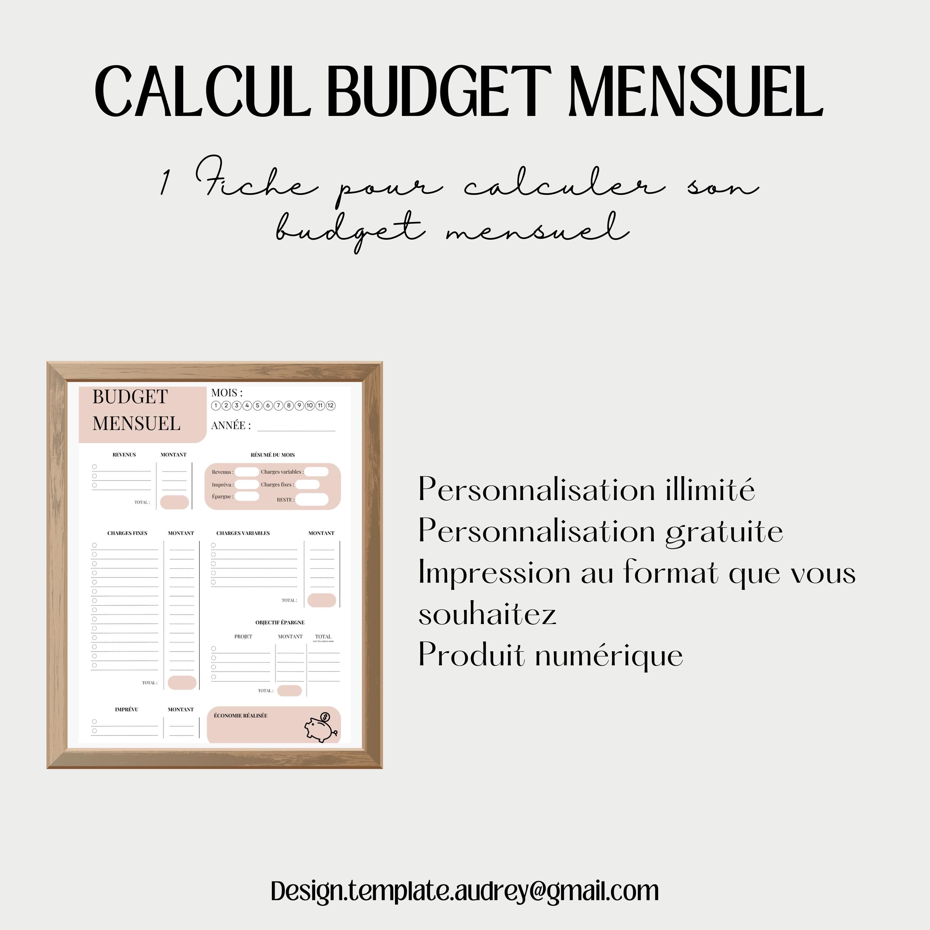 Monthly Budget Sheet / Budget Sheet Template / French Bank Account ...