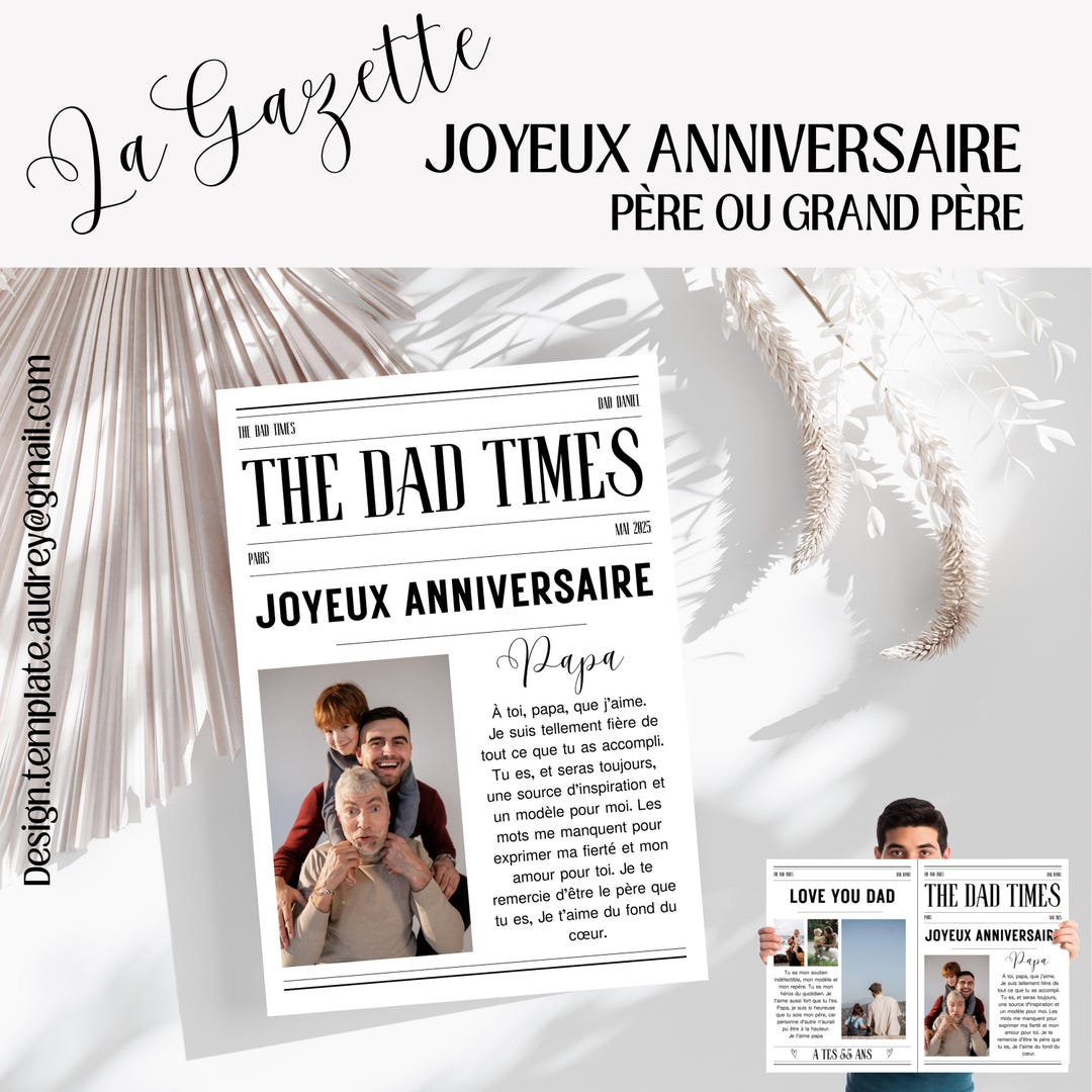 Special Father's Birthday Gazette / Grandfather's Newspaper ...