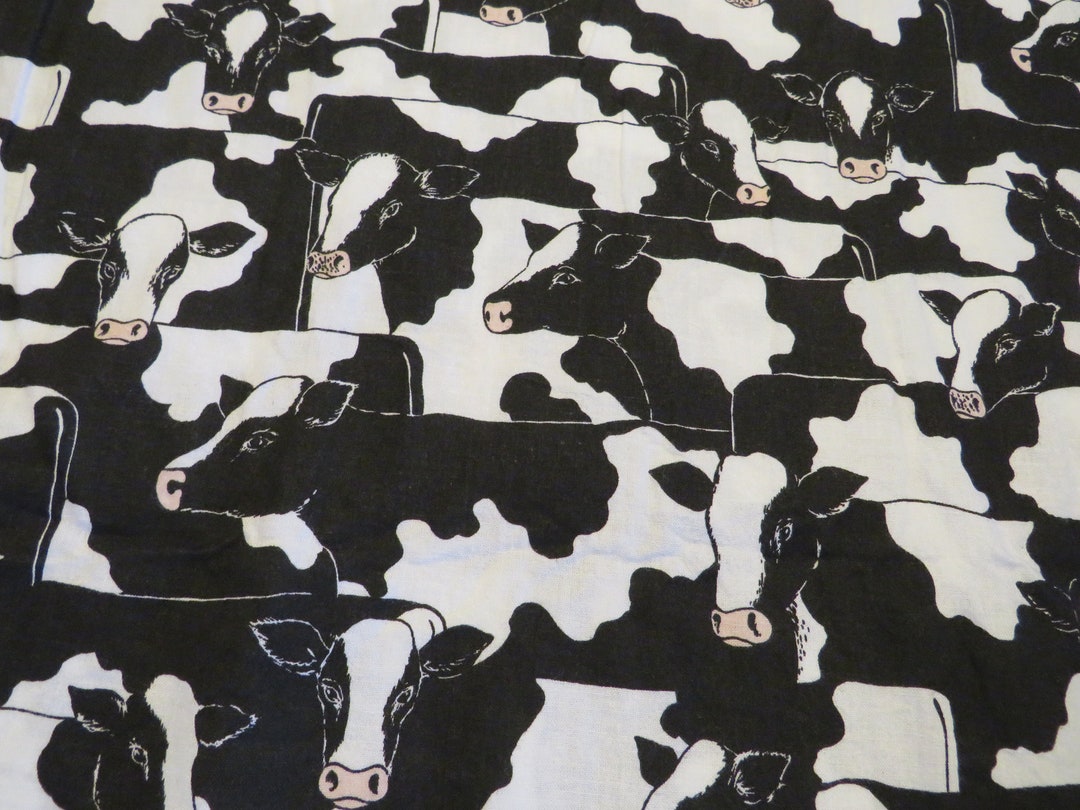 Holstein Cow Print by Fabric Traditions. 1/2 Yard. - Etsy