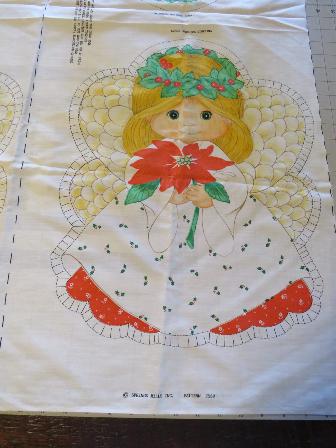 Stuffed Angel Fabric Panel. 17"x44" - Etsy