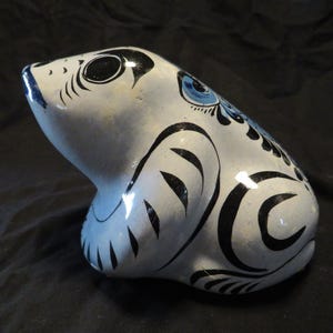 Mexico Pottery Frog in Blues. - Etsy