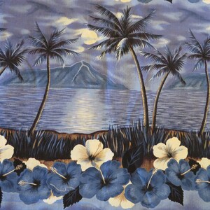 Blue Hawaii Print. 1/2 Yard. - Etsy