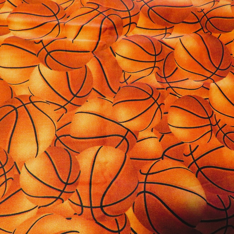 Minky Basketball Fabric - Etsy