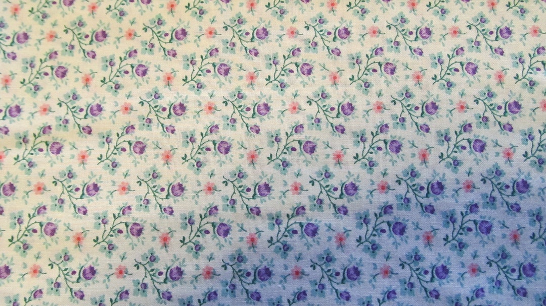 Pink and Lavender Calico. 1/2 Yard. 980 - Etsy