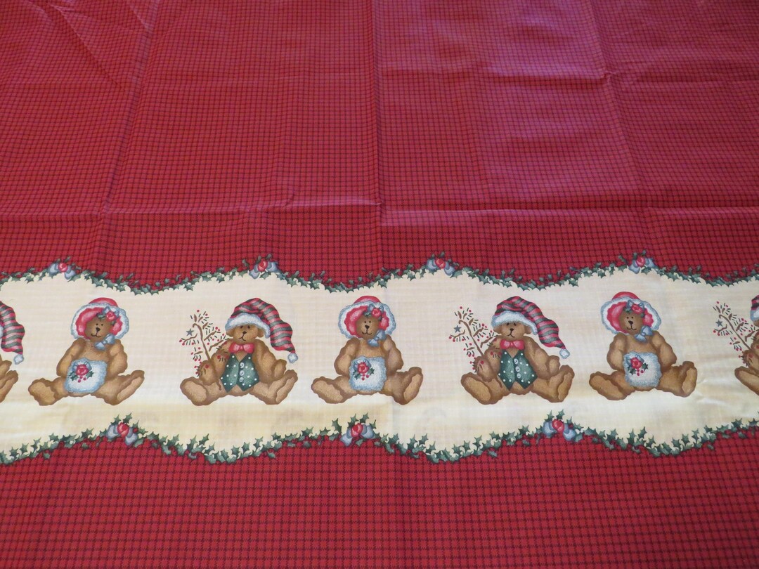 Ted E. Bear Christmas Border by Daisy Kingdom. 1/2 Yard. - Etsy