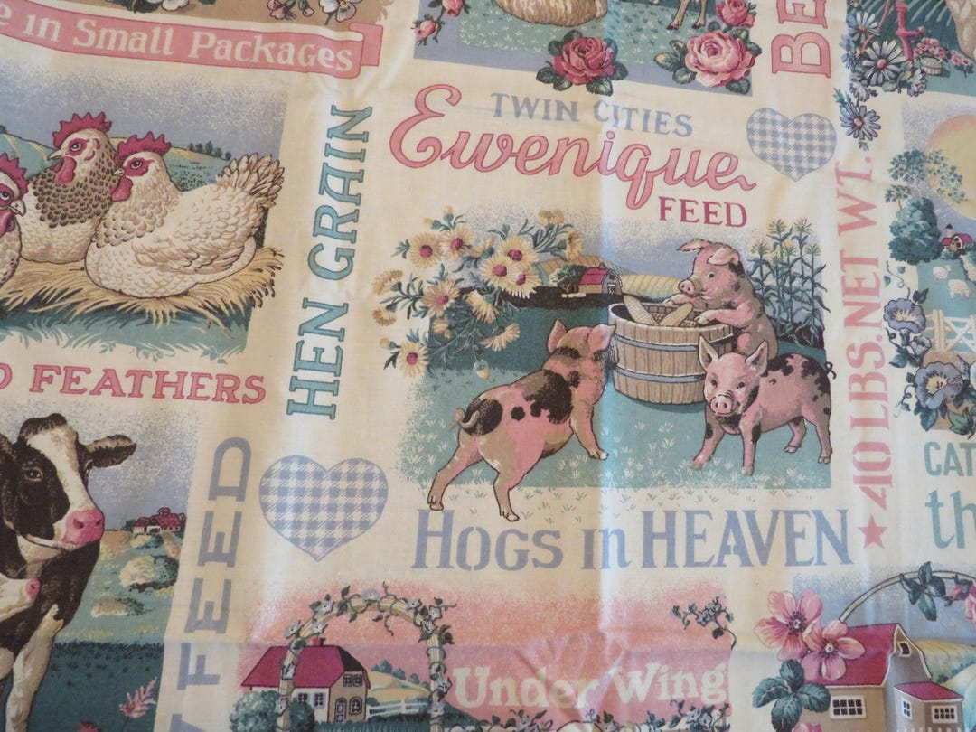 Feed Sack Print by Sharon Kessler for Concord. 35" X 44" - Etsy