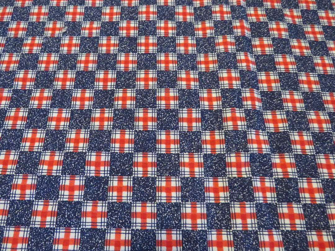 Red, White and Blue Check. 1/2 Yard. - Etsy