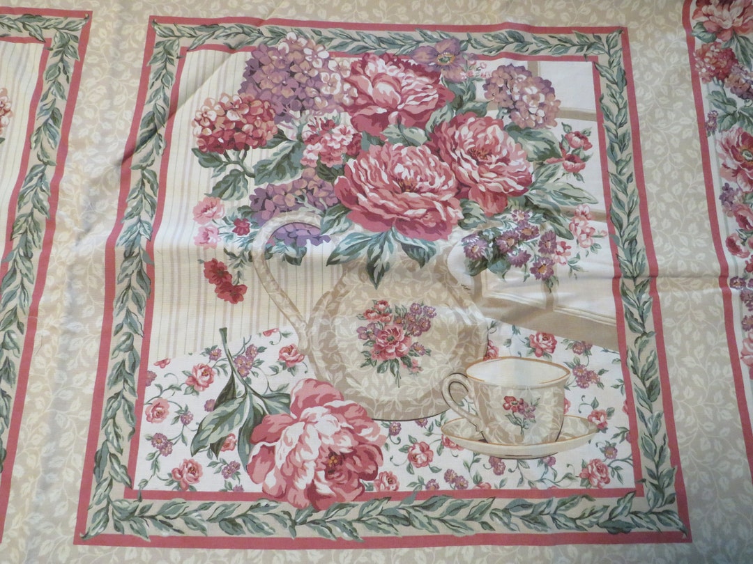 Floral Pillow Panels by Cranston. 17-1/2" X 44" Panel - Etsy