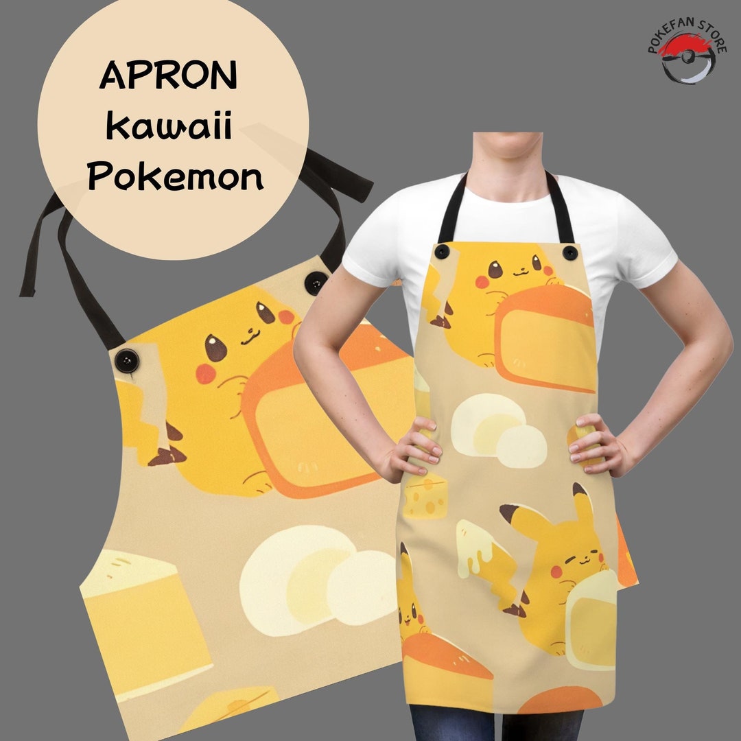 Apron Kawaii Pokemon , Anime Cooking Apron for Foodies | Fun Chef Apron ...