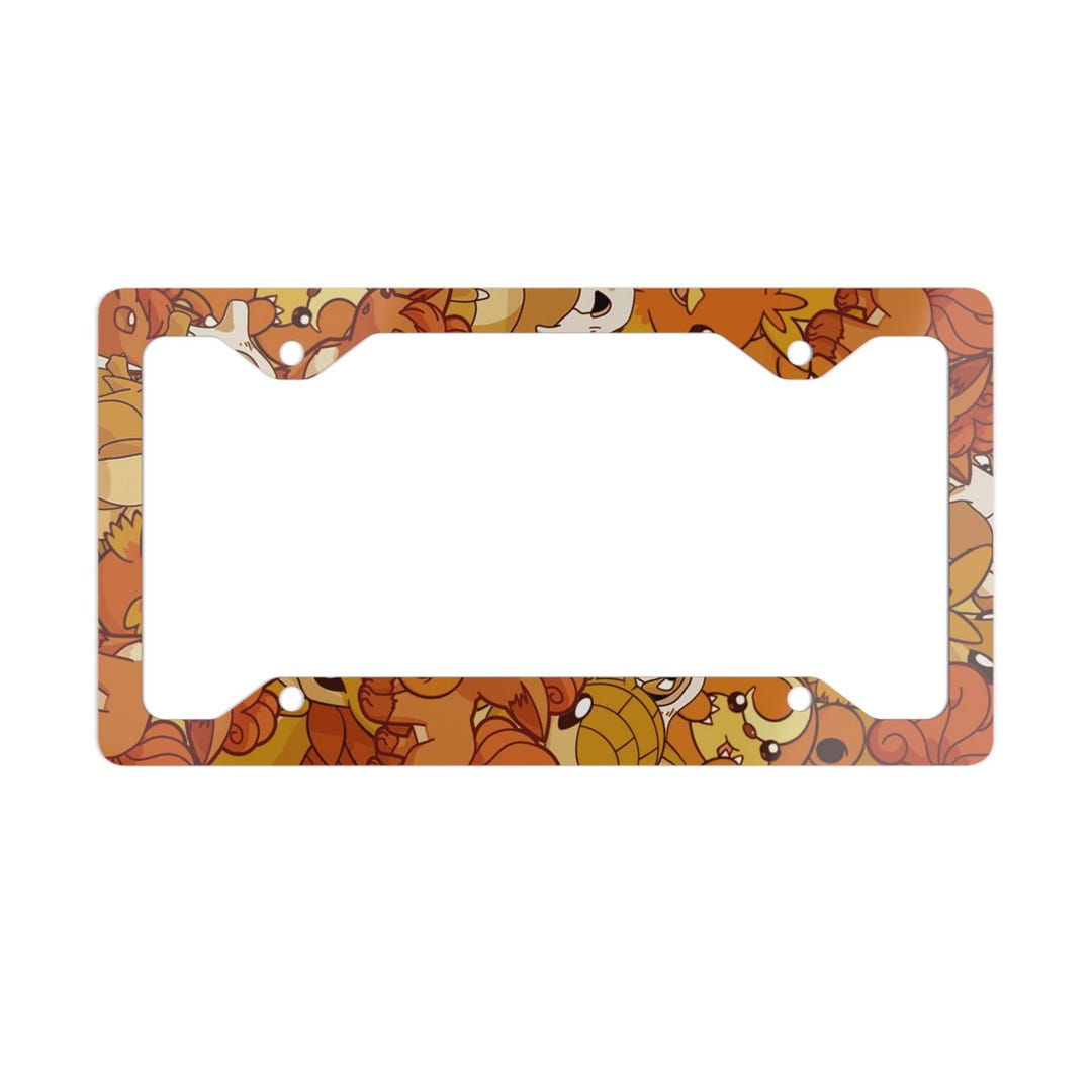 Pokemon License Plate Frame ,cute Car Accessories Anime Metal Tag ...