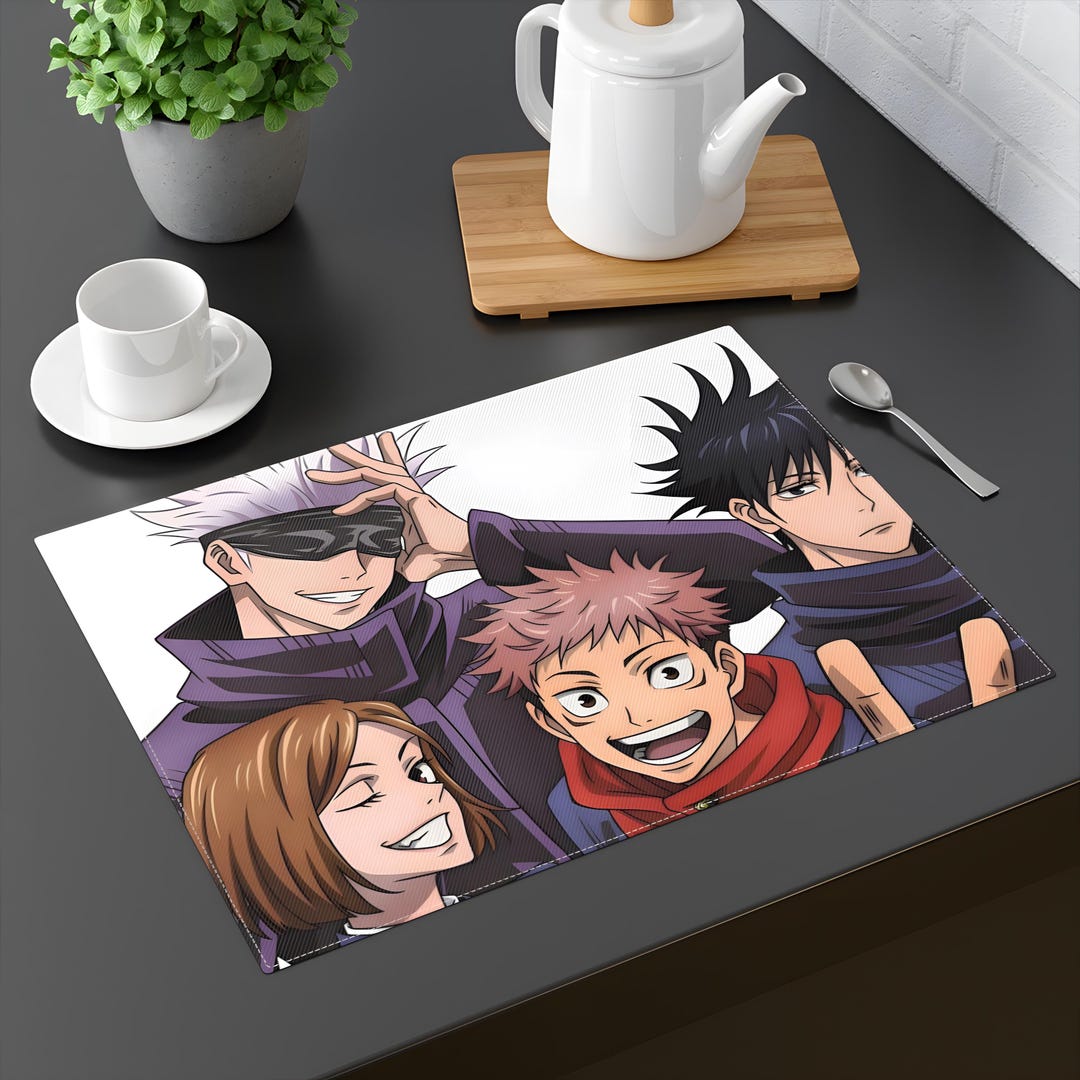 Anime Placemat Jujutsu Kaisen Sorcerer Squad Table Mat , JJK Style ...