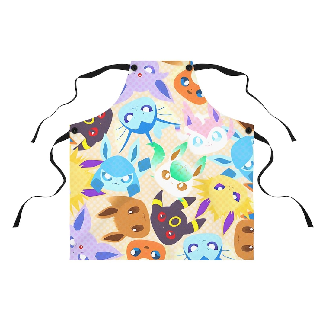 Cartoon Eve Poke Apron: Anime Cooking Gift, Adjustable Chef Smock - Etsy