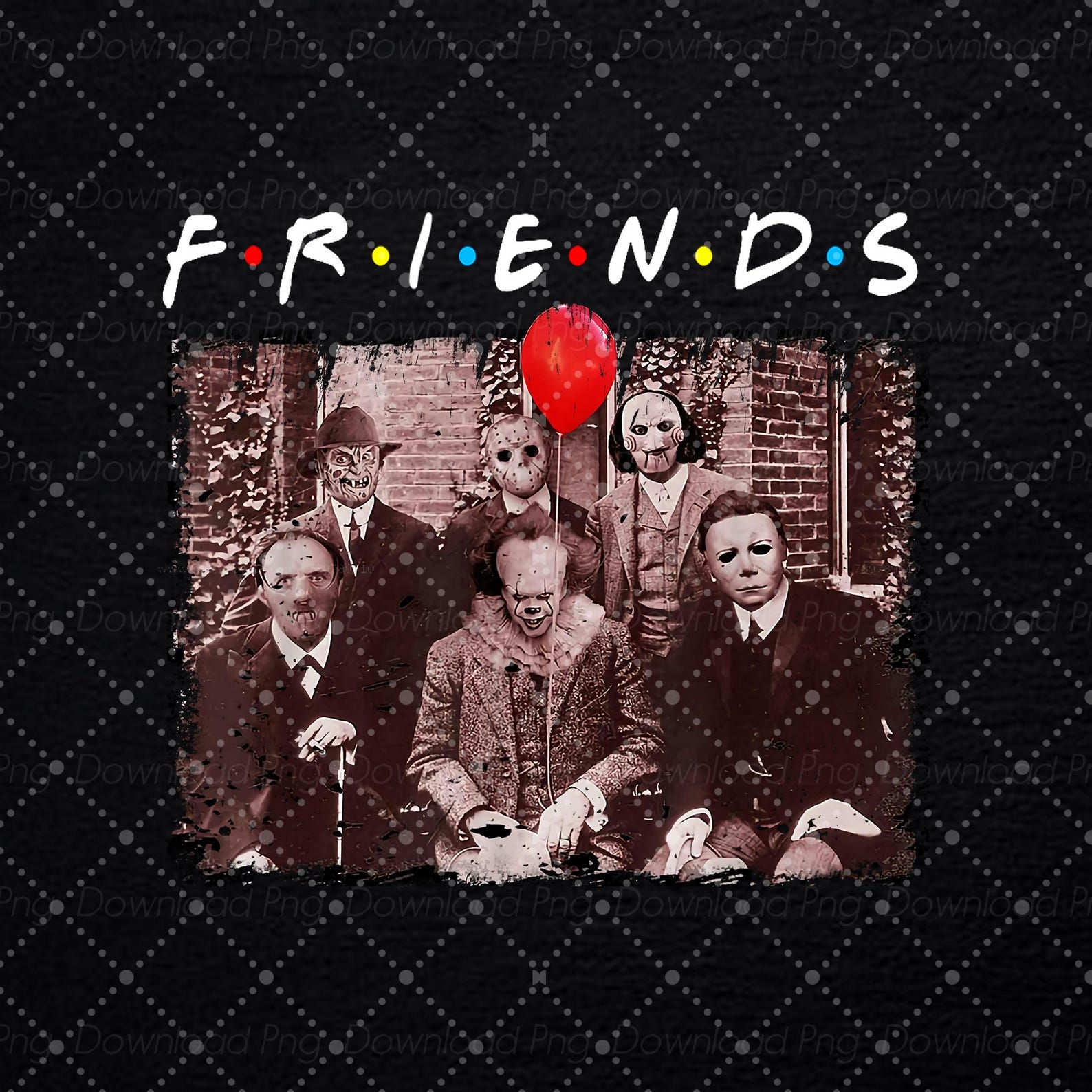 Horror Characters Friends Png, Horror Friends Png, Halloween Character ...