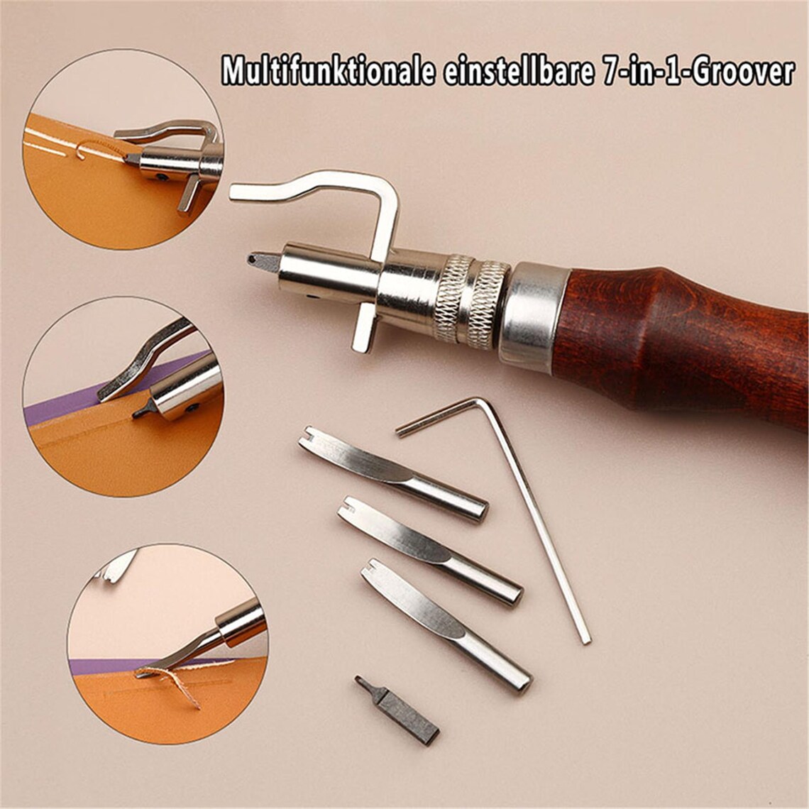 Leather Sewing Kit | With Awl Hand Sewing | Stitching Needles | Thread ...
