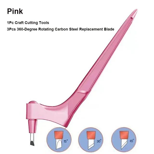 1pcs Craft Cutting Tool With 360' + 3 Carbon Steel Rotating Replacement ...