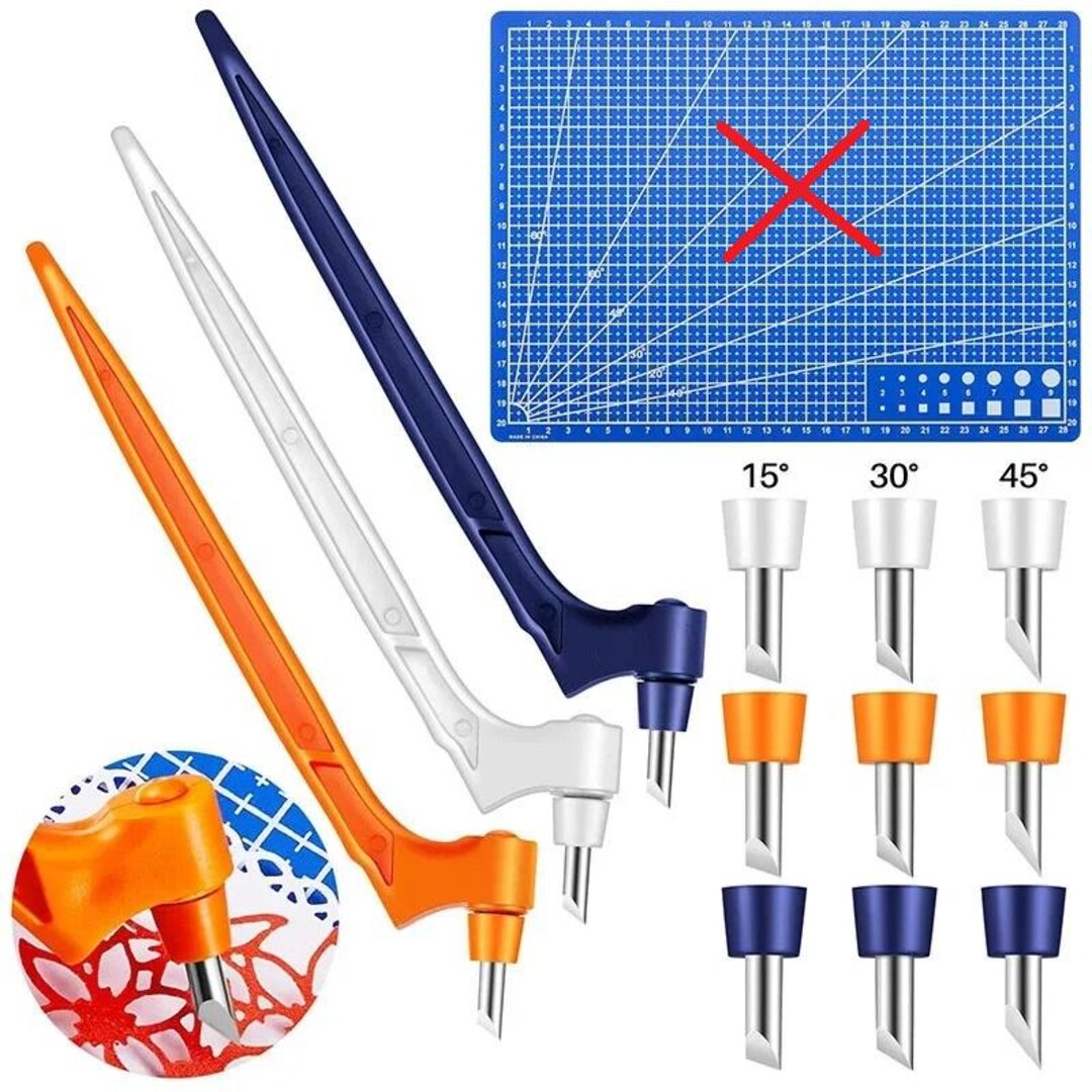 1pcs Craft Cutting Tool With 360' + 3 Carbon Steel Rotating Replacement ...