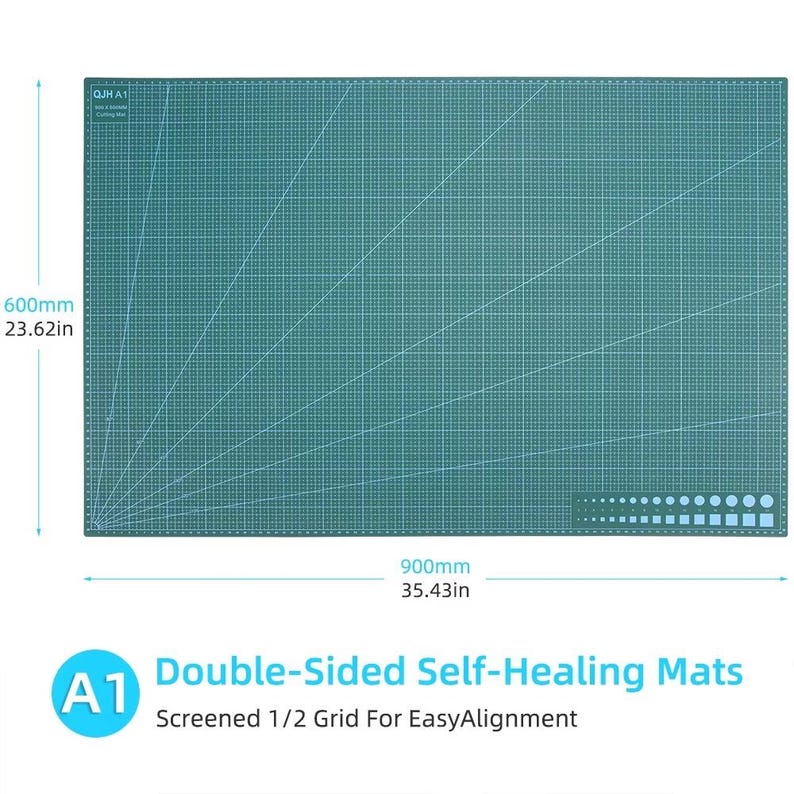 Double-sided PVC Cutting Mat for Leathercraft, Knife & Mallet Work ...