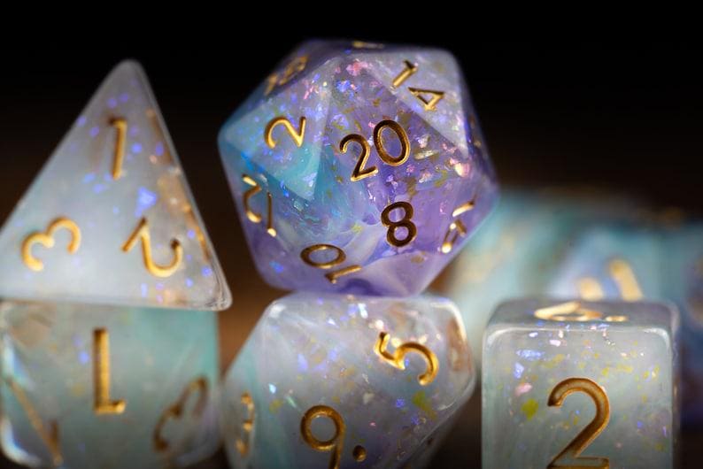 Space Dice Set for Dnd | Glitter Polyhedral Dice | Galaxy-themed ...