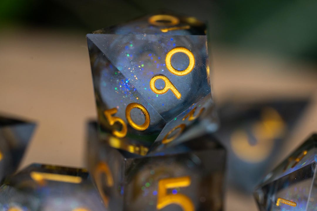 Liquid Core Dice for Dnd / Sharp Edge Dice / Glitter Dnd Dice Set ...