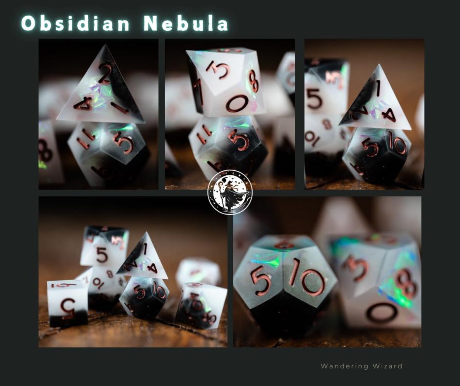 Green Jade Dice Set for Dnd | Sharp Edge Polyhedral Dice | Nightfall ...