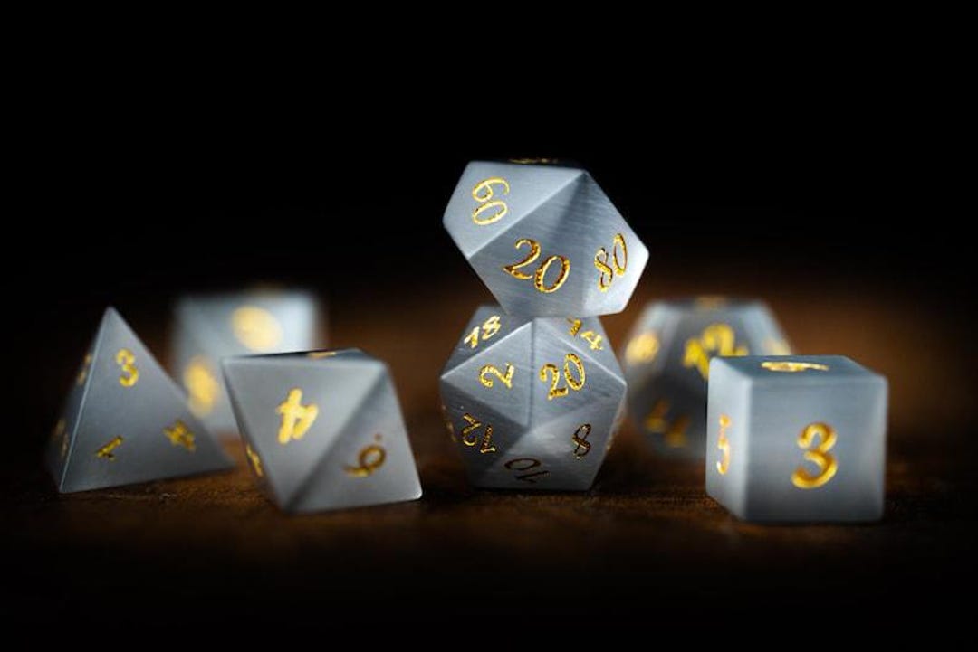 Gemstone Dice Set for Dnd | Polyhedral Rock Dice | Rock-themed ...