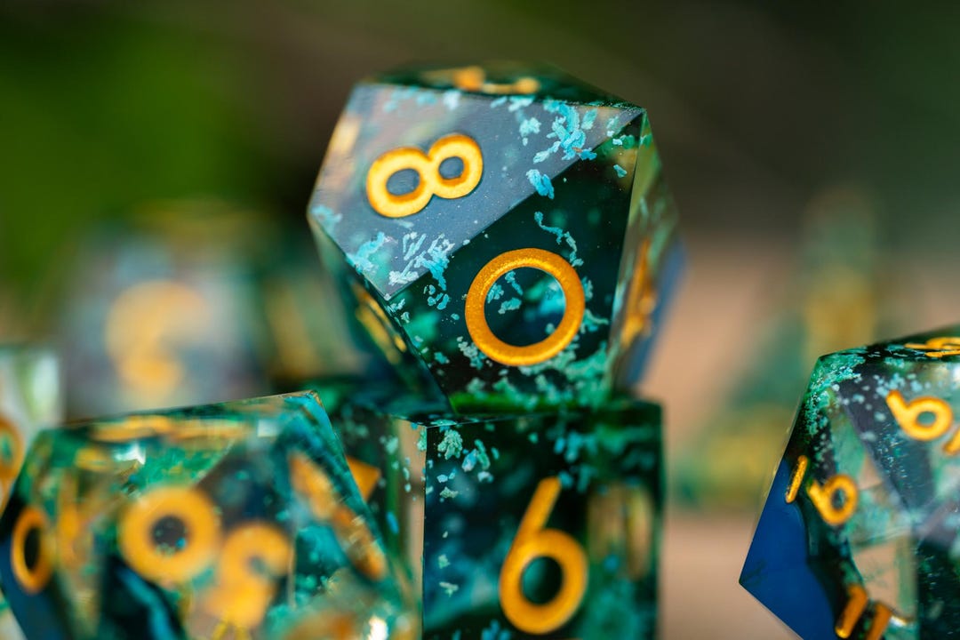 Dnd Dice / Sharp Edge Dice Set for Dnd / Polyhedral Dice Set / Dnd Gifts / Dnd Resin Dice Set ...