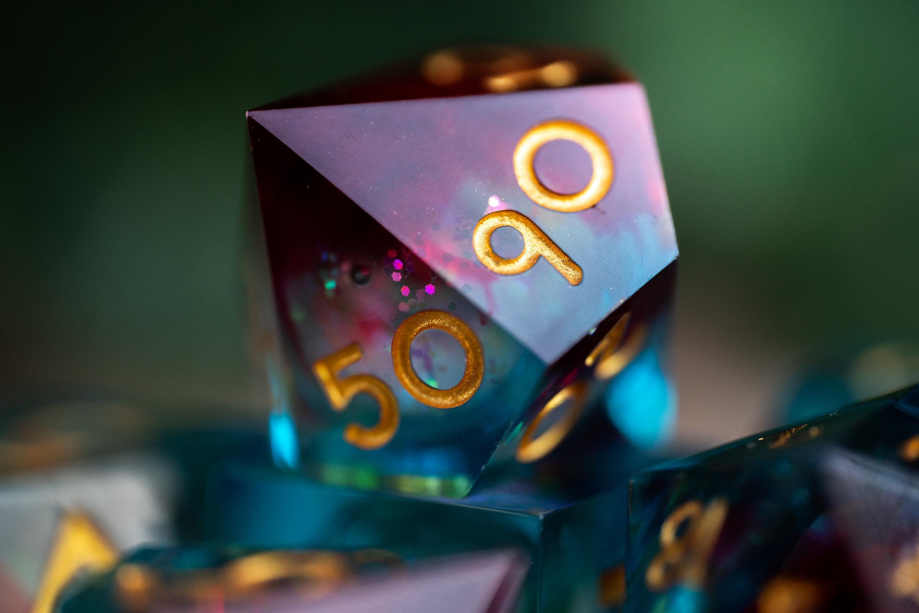 Liquid Core Dnd Dice / Sharp Edge Dice / Glitter Dnd Dice Set ...