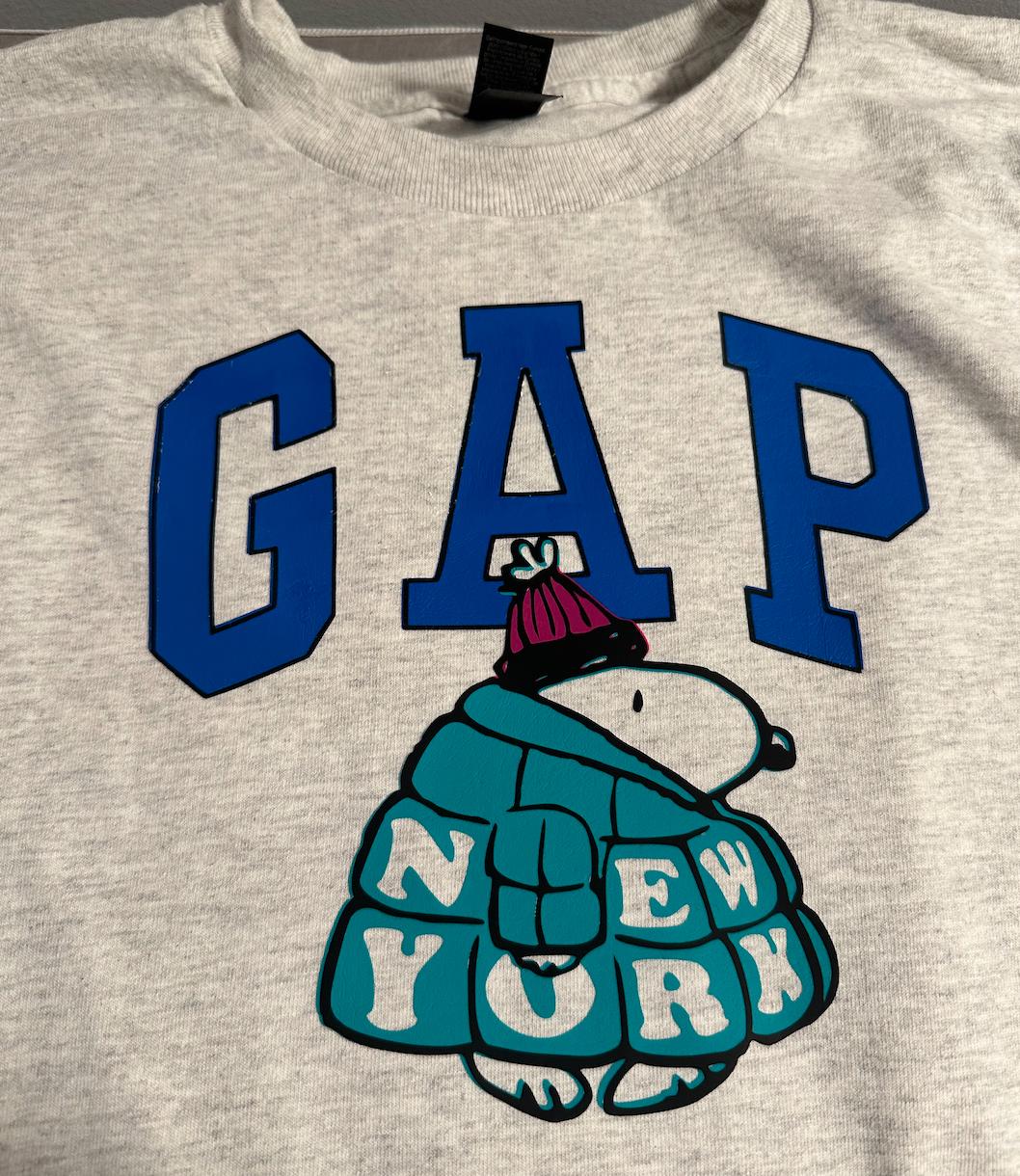 GAP Snoopy Puffer Shirt - Long Sleeve Cotton Shirt - Etsy