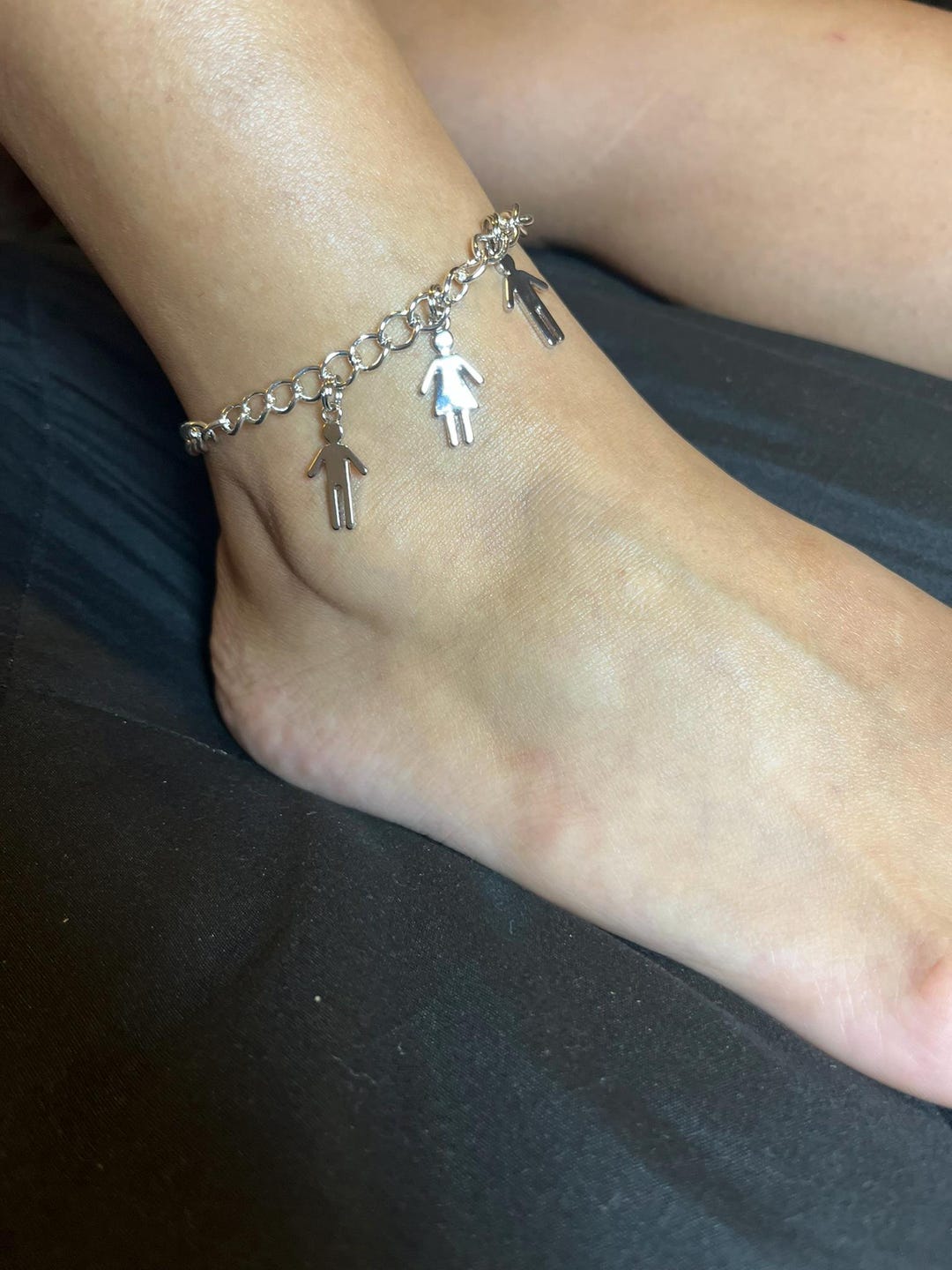 Mature - Silver Finish MFM Figures, Single Chain Anklet for Hotwife ...