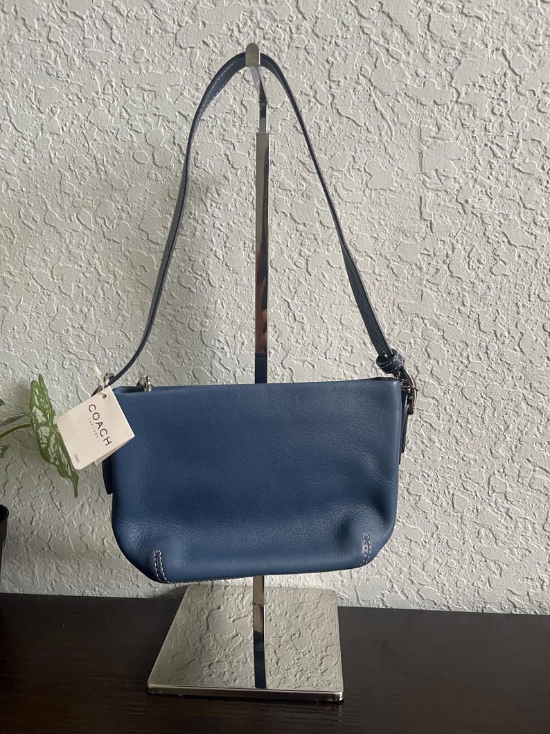NWT Coach Blue Leather Mini Small Duffle Vintage - Etsy