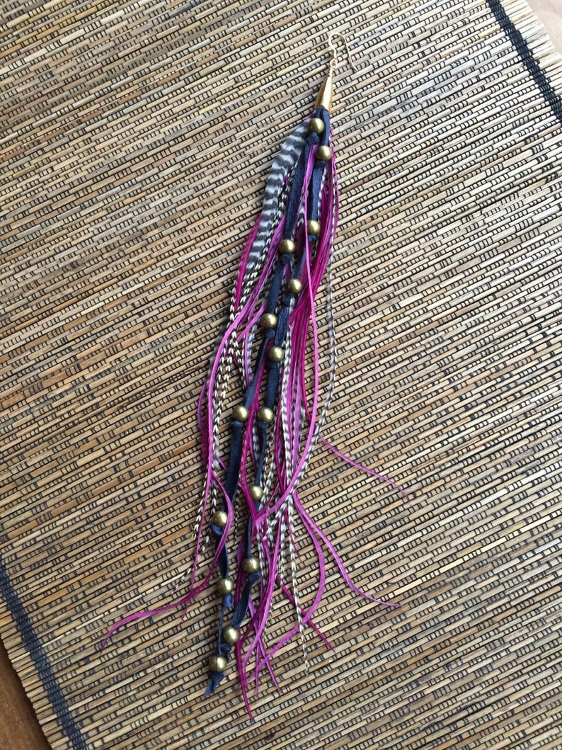 Feather BOHO Uni-earring.handmade Zoë Battles Designs. One of a Kind - Etsy