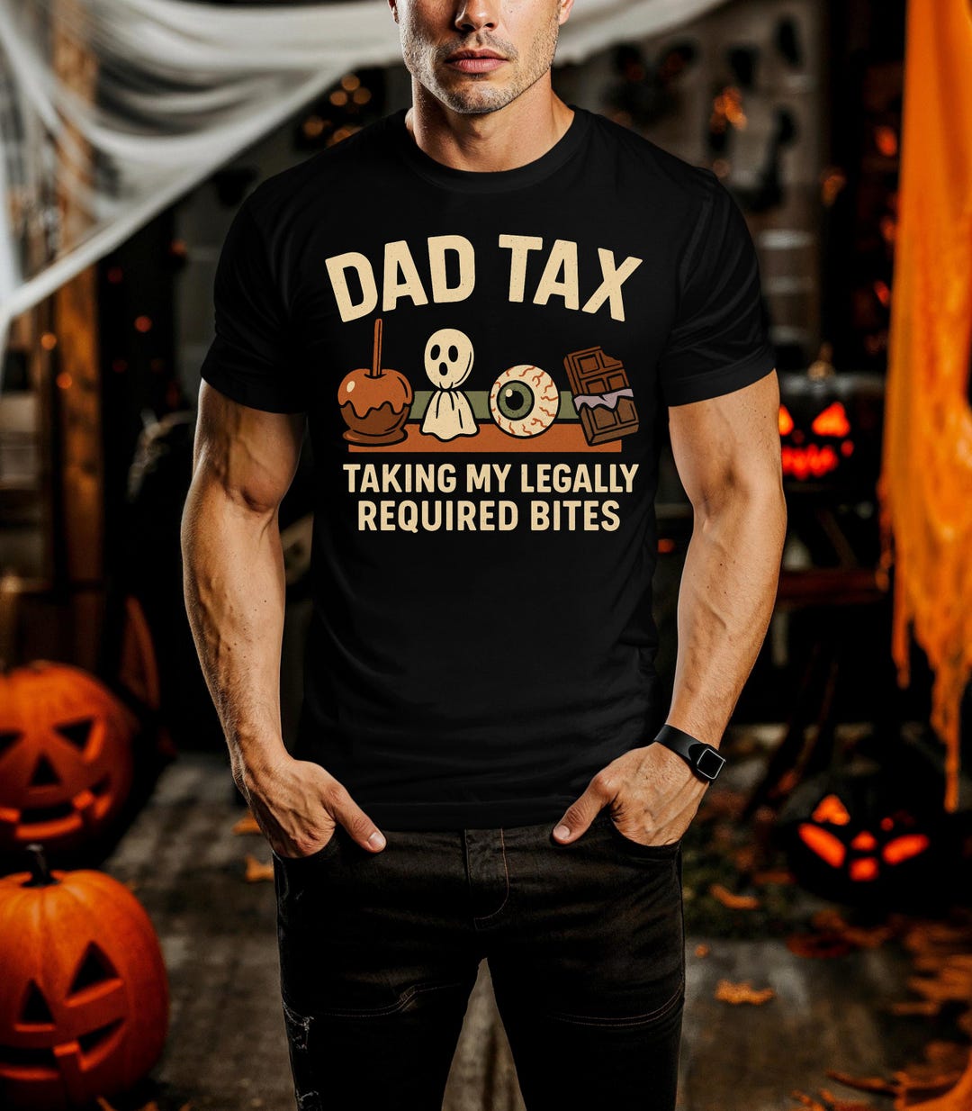 Dad Tax Funny Halloween Themed Shirt, Men Costume Shirt, Dad Gifts ...