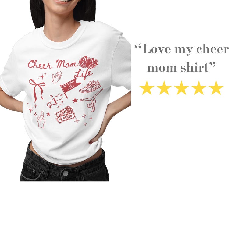Comfort Colors Custom Cheer Mom Shirt |custom Cheerleader ...
